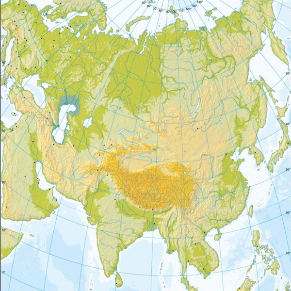 Mapas Fisicos De Asia