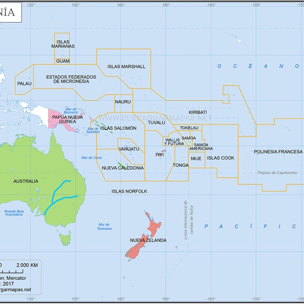Ríos de Oceanía - 1ºESO
