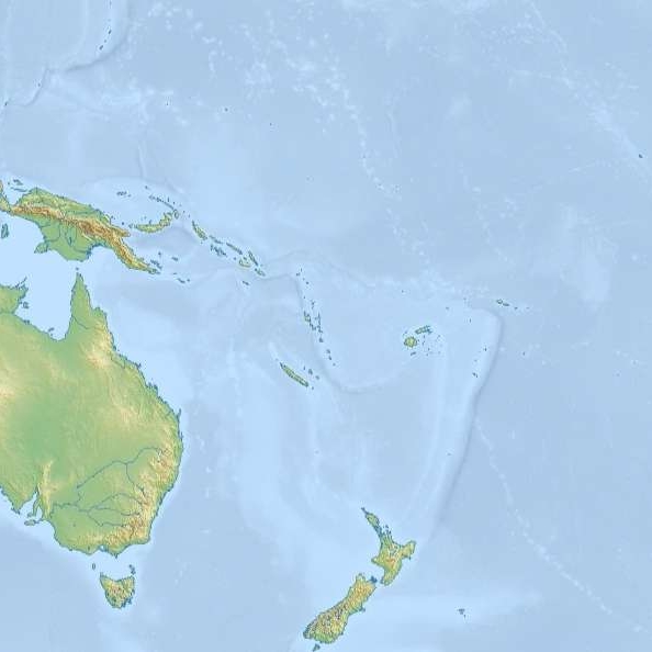 Hidrografía y relieve de Oceanía