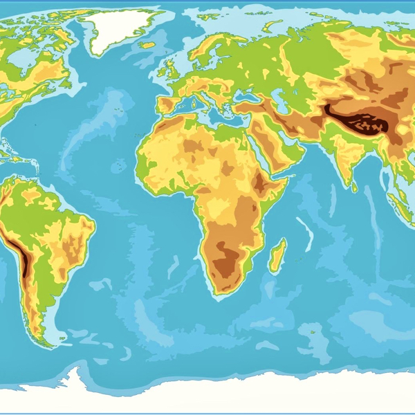 Relleu Mapamundi Fìsic