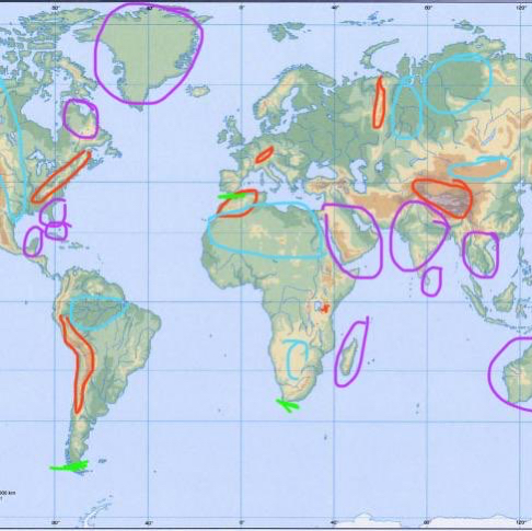 Relieve mapamundi 1ºESO