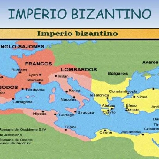 Mapa De Cartago, Constantinopla Y Roma Mapa A Divisão Do Império