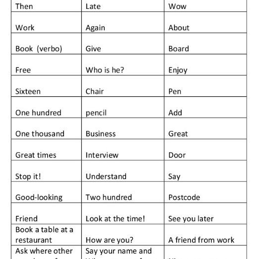 VOCABULARY LESSON 2 (E-I)