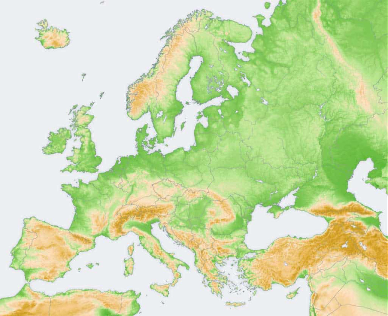Mapa Físico De Europa Río Tíber