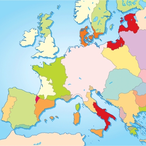 Mapa De Ciudades Europeas Del Siglo Xiv PAIS GLOBAL MAPAS