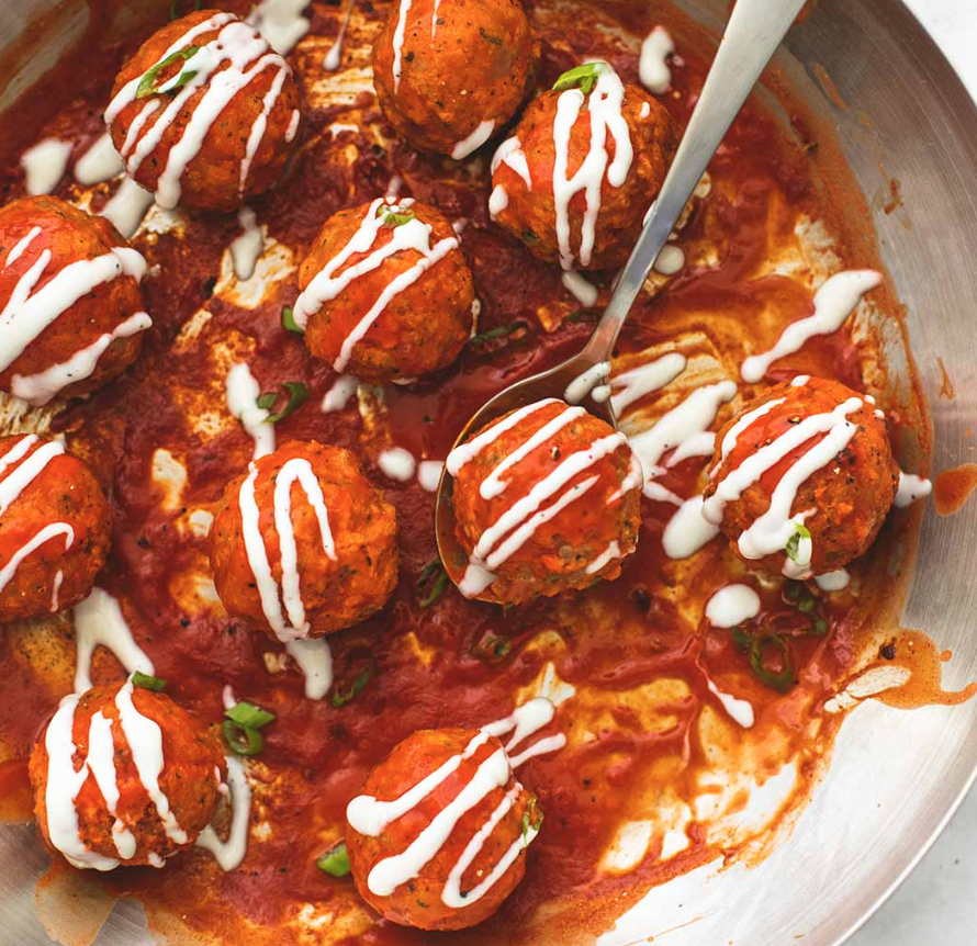 Blue Cheese Stuffed Buffalo Chicken Meatballs | Recipe Cloud App